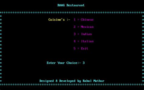 Softworks Restaurant Billing System C Language