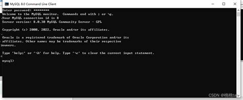 第2章 Mysql的基本使用mysql 80 Command Line Client Csdn博客