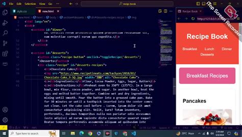 Iqra Naz On Linkedin Recipebook Codingproject Webdevelopment Html Css Javascript Foodie