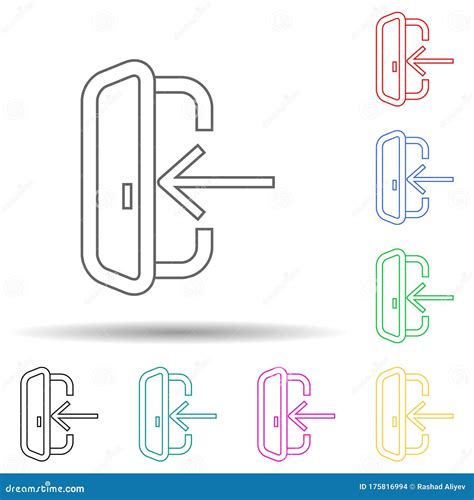 Sign Entrance To The Door Multi Color Style Icon Simple Thin Line Outline Vector Of Web Icons