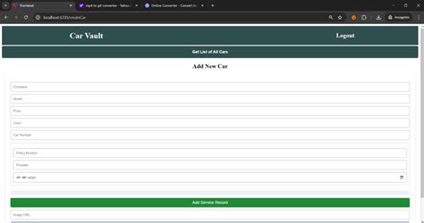 Car Vault App Using Mean Geeksforgeeks