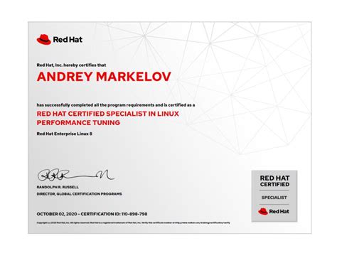 Just Updated My 11 Years Old Ex442 Red Hat Certified Specialist In Linux Performance Tuning