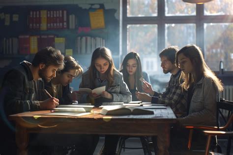 Premium Photo Group Of Students Practicing Language Skills