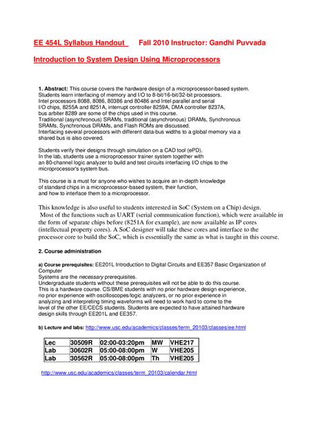 Introduction To System Design Using Microprocessors Book Ee 457 Docsity