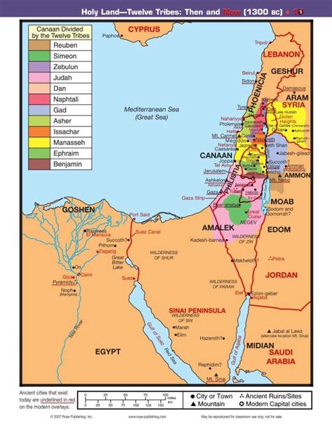 Map Land Of 12 Tribes Then And Now Artofit