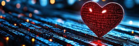 Digital Heartbeat Love In The Code Digital Love Coded Affection Binary Romance Technological
