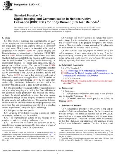 Astm E2934 13 Standard Practice For Digital Imaging And Communication