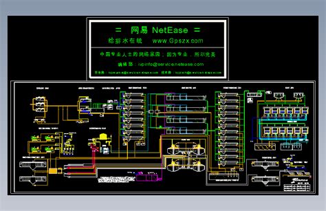 污水处理厂平面图 Autocad 14 模型图纸下载 懒石网