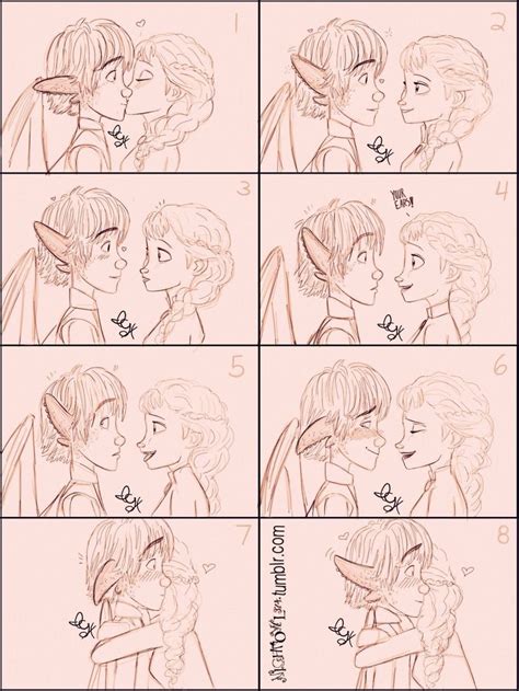 Hiccup And Elsa Cute Sketches Disney And Dreamworks Anime Romance