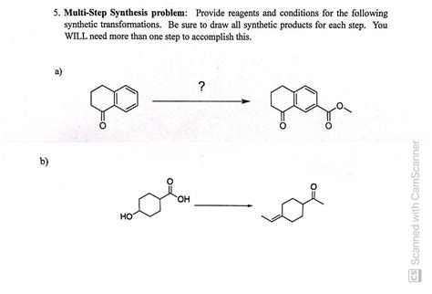 Solved 5 Multi Step Synthesis Problem Provide Reagents And Chegg Com