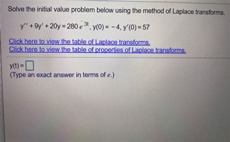 Solved Solve The Initial Value Problem Below Using The