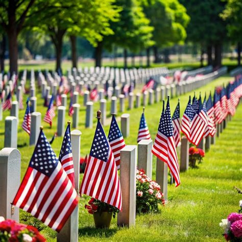 Premium Photo Memorial Day Us Flags On Graves Of Soldiers
