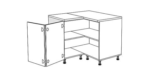 Кухненски шкаф ъглов долен In Mdf Du 2k бежов гланц • Модулна кухня In Mdf бежов гланц • Мебели