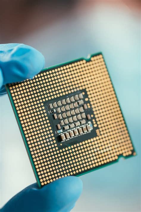 Computer Microchip Integrated Technology System Circuit Motherboard In Cyberspace Stock Image