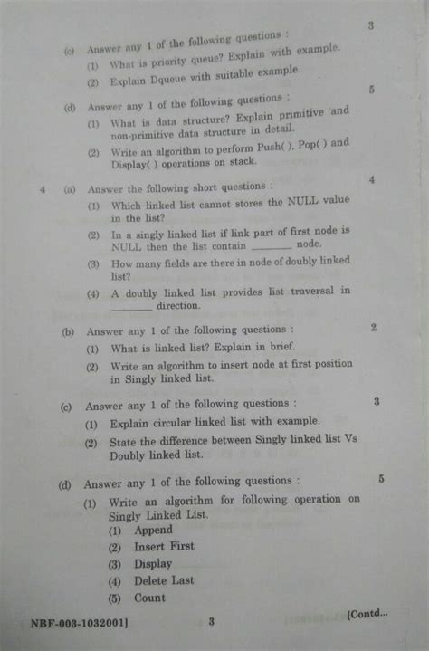 b c a semester 2 data structure paper march april 2017