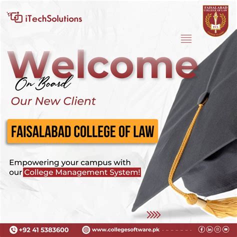 Welcome Newclient Itechsolutions Faisalabadcollegeoflaw Itech Solutions Pakistan