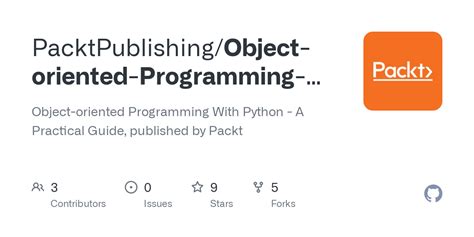 GitHub PacktPublishing Object Oriented Programming With Python A