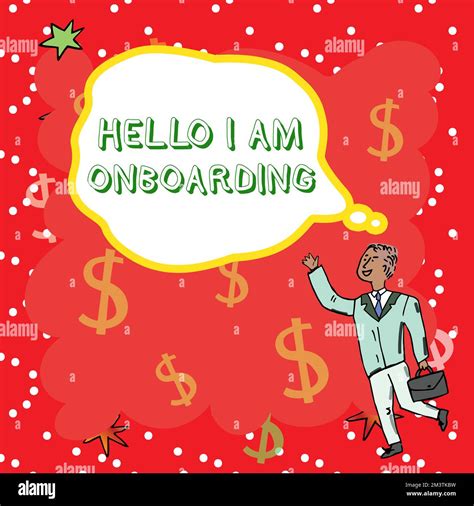 writing displaying text hello i am onboarding business overview action