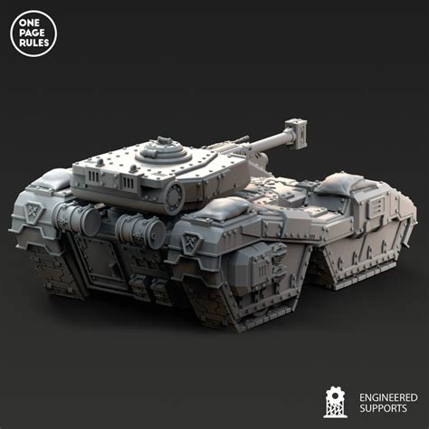 3d Printable Heavy Tank Human Defense Force By One Page Rules