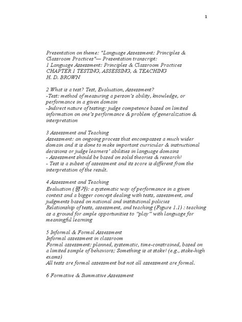 Principles Of Language Assessment Chapter Two Pdf Educational