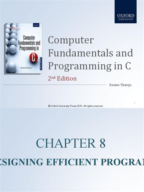 Chapter 8 Designing Efficient Programs Pdf Programming Computer Program