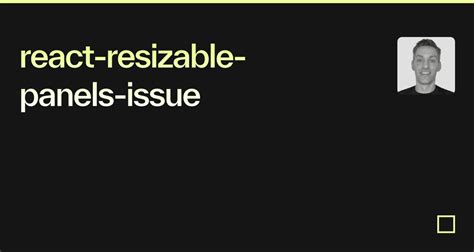 React Resizable Panels Issue Codesandbox