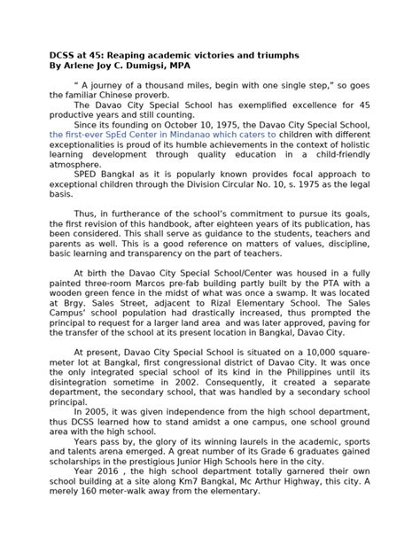 Dcss At 45 Pdf Schools Learning