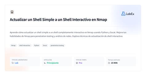 actualizar shell simple a shell interactivo en nmap labex