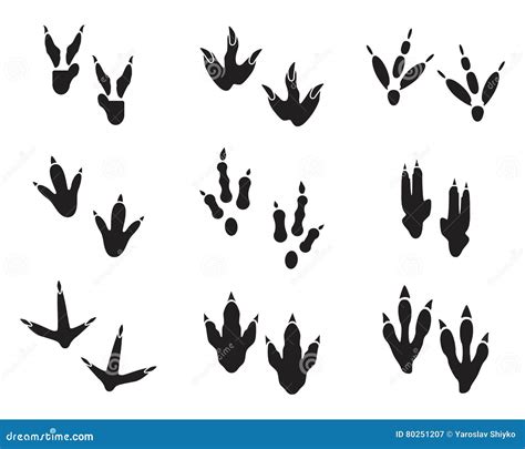 Dinosaur Footprint Tracks Minimal Seamless Pattern Background With Paw Claw Predator