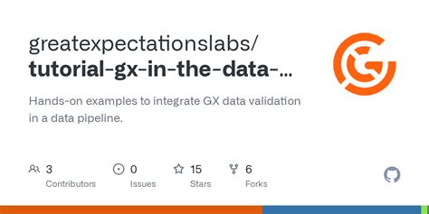 Github Greatexpectationslabstutorial Gx In The Data Pipeline Hands