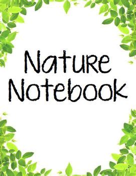 Nature Notebook By Sharpening Arrows TPT