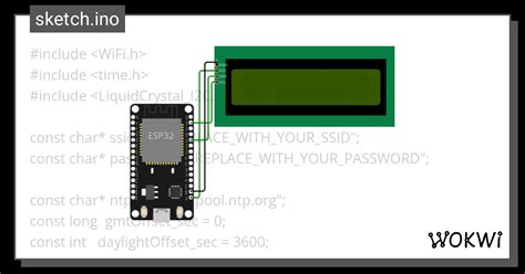Czas Ntp Wokwi Esp32 Stm32 Arduino Simulator
