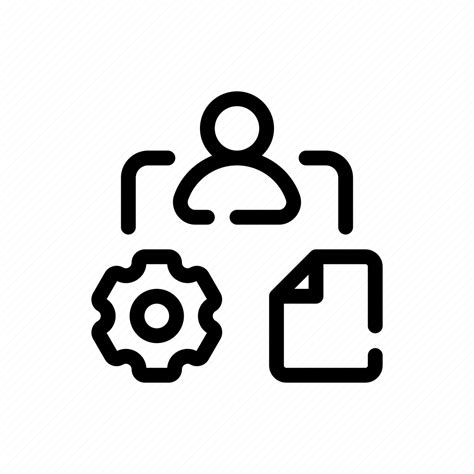Workflow User Document File Gear Icon Download On Iconfinder