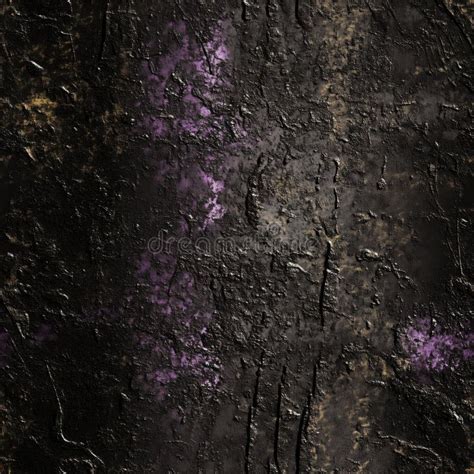 Textured Dark Stone Surface With Purple Accents And Natural Patterns Stock Image Image Of