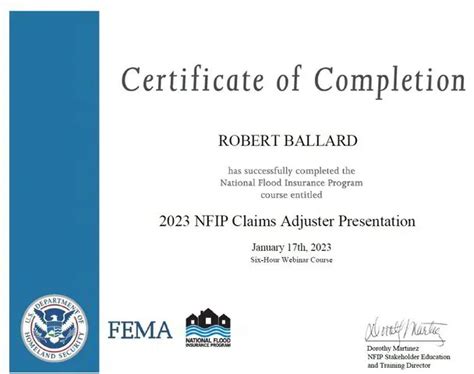 2025 Nfip Claims Adjuster Presentation Webinar