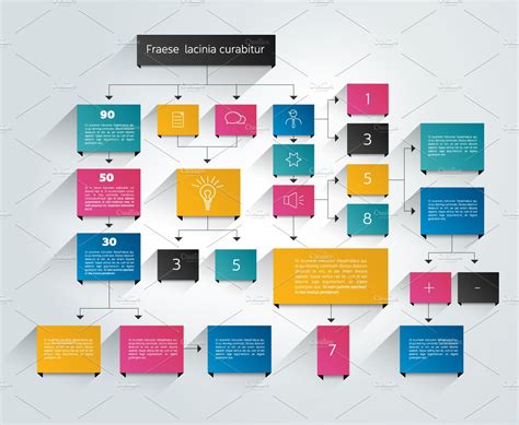 Big Flow Chart Scheme Graphic Objects ~ Creative Market