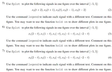 Solved Consider The Following Continuous Time Signals Chegg