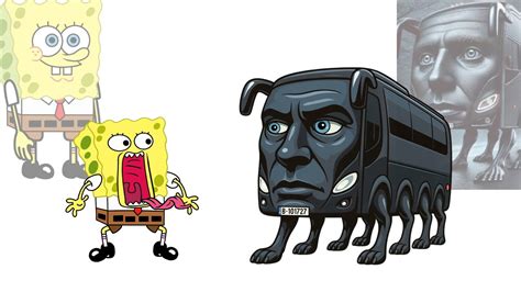 Sponge Bob Vs Italian Brainrot Characters Italianbrainrot Brainrot Animation