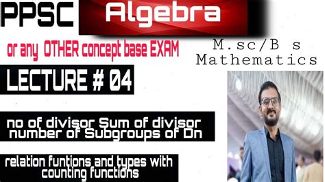 group theory concept series lecture 04 no of subgroup of dn
