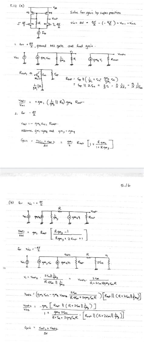 Operational Amplifier Voltage Gain Of Differential Amp With Active Load Ota Electrical
