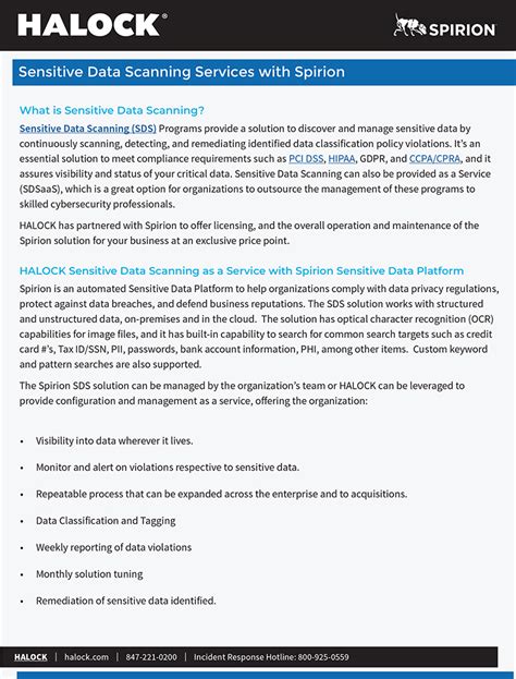 Sensitive Data Scanning Services With Spirion Halock
