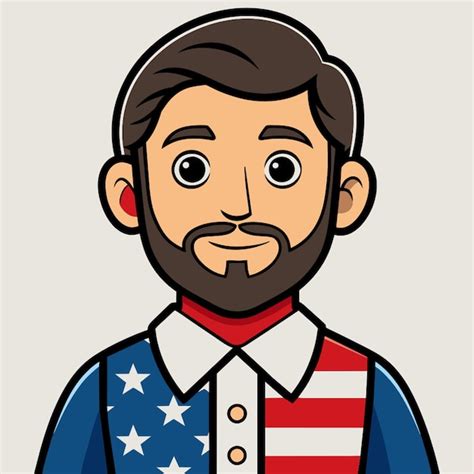 американский векторный иллюстрационный мультфильм Премиум Ai сгенерированный вектор