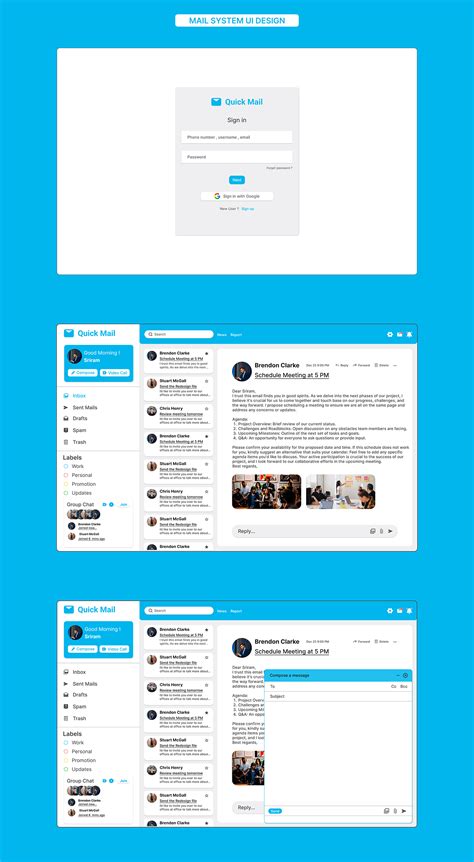 Mail System UI On Behance Mail System UI On Behance