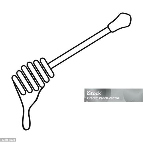 개요 스타일 흰색 배경에 고립 된 꿀 디퍼 아이콘 Apairy 기호 스톡 벡터 Illustratio 웹 0명에 대한 스톡 벡터 아트 및 기타 이미지 Istock