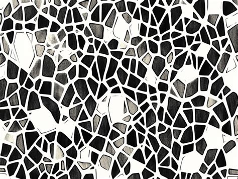 Photo Of An Abstract Voronoi Diagram Cell With Irregular Black Lines