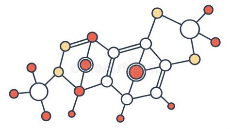 Organic Molecule Structure Vector Chemistry And Biochemistry Vector Design Generative Ai Stock