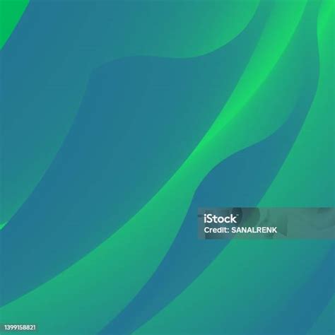 녹색 톤의 추상적인 배경 곡선 녹색 모양 벡터 일러스트레이션 0명에 대한 스톡 벡터 아트 및 기타 이미지 0명 개념 곡선 Istock