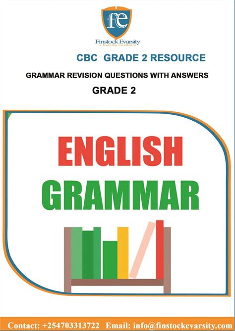 English Grade 2 Questions With Answers Set 21 Finstock Evarsity Resources