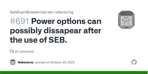 Power Options Can Possibly Dissapear After The Use Of Seb · Issue 691