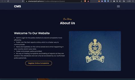 Github Rohankanojia25 Crimerecordmanagementsystem A Website Made For Public And The Police